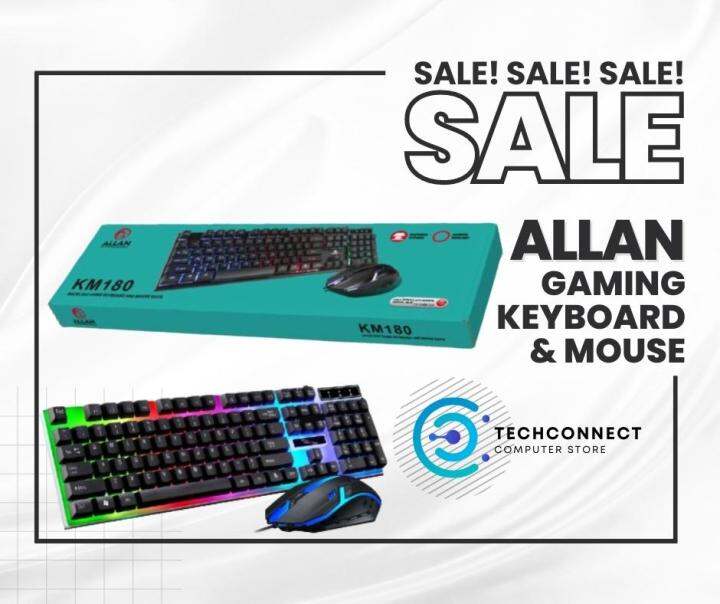 ALLAN Brand New KM180 RGB LED Gaming Keyboard and Gaming Mouse | Lazada PH