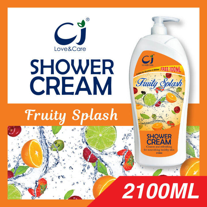 CJ SHOWER CREAM (2100ML) - FRUITY SPLASH | Lazada