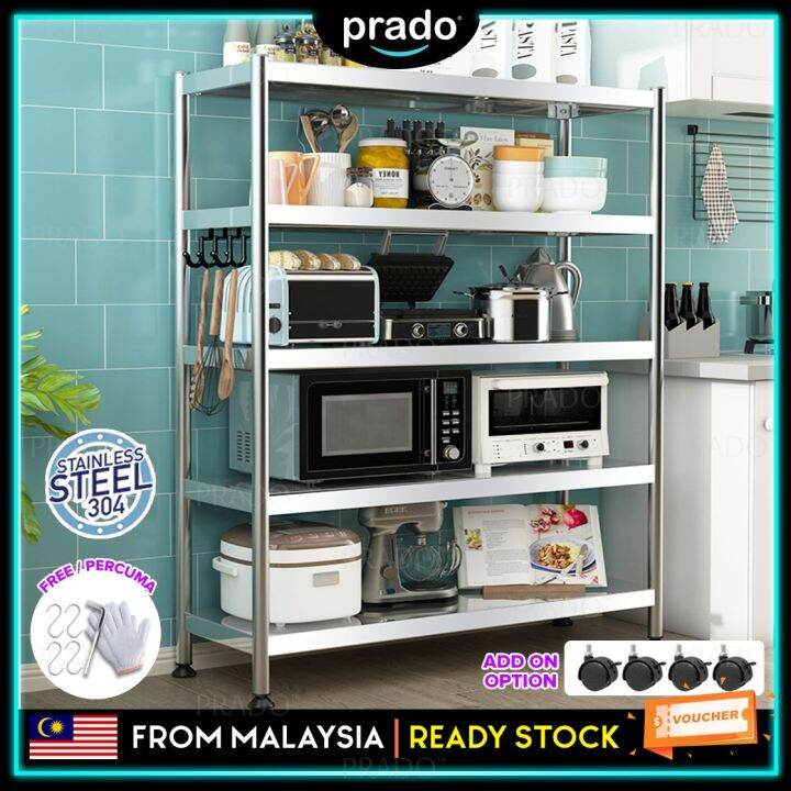 PRADO Malaysia Stainless Steel Heavy Duty Multilayer Racks Household ...
