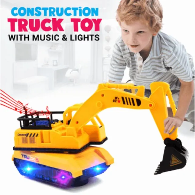 Super Builders Excavator Kid's Bump and Go Toy Construction Truck ...