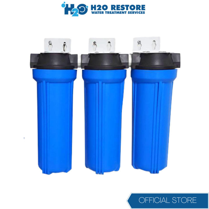 Water Filter 3 Stages Blue Filter Housing Only 10" x 2.75" Slim Type ...
