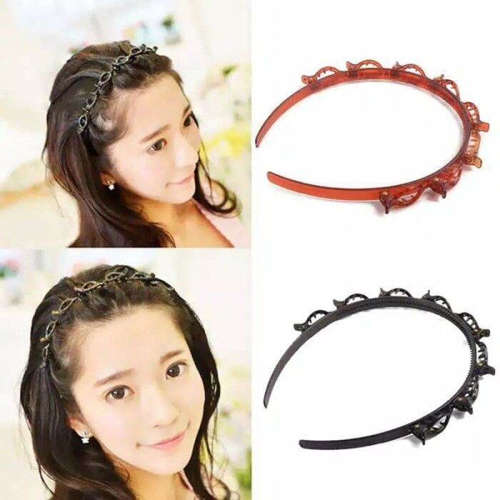 Headband Bando Korea Style Bandana Polos Bendo Kain Motif Impor / Bando ...
