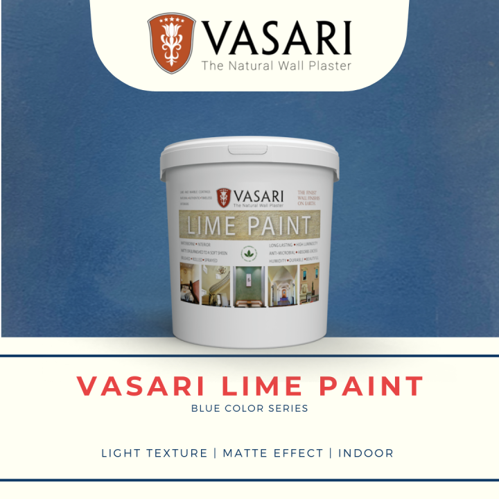 Vasari Lime Paint 25kg (Blue Color Series) | Lime Wash | Lazada