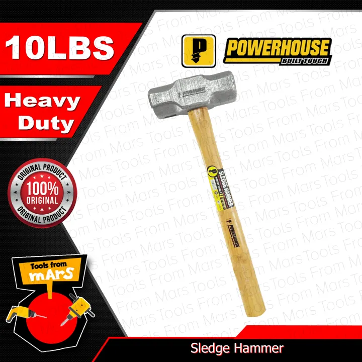 POWERHOUSE 10 LBS Sledge Hammer with Hickory Wooden Handle •TOOLS FROM ...