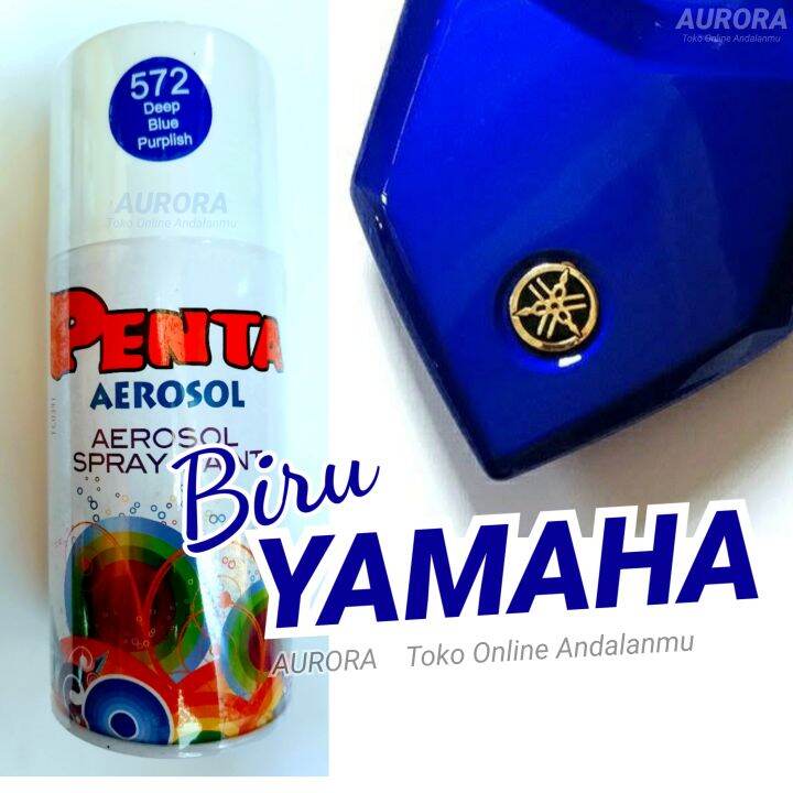 Cat Pilox Biru Yamaha Penta Super Gloss Aerosol Deep Blue Purplish ...