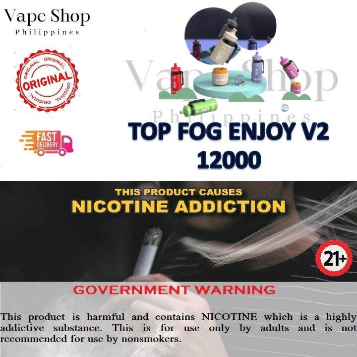 TOP FOG ENJOY V2 12k Puffs Disposable Vape | Lazada PH