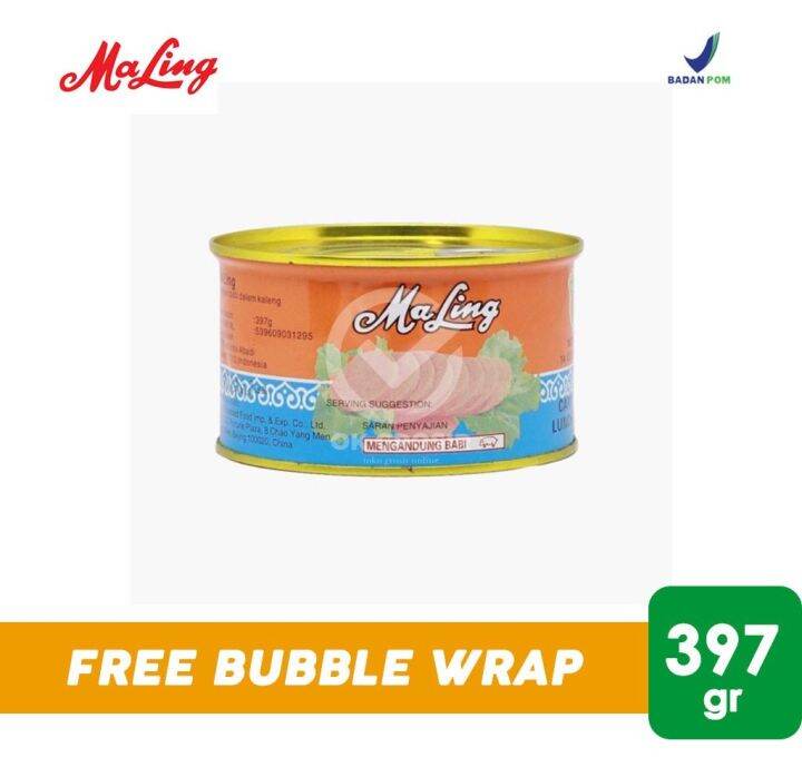 Maling Pork Luncheon Meat / Ma Ling Daging Babi Kaleng [397 gr ...
