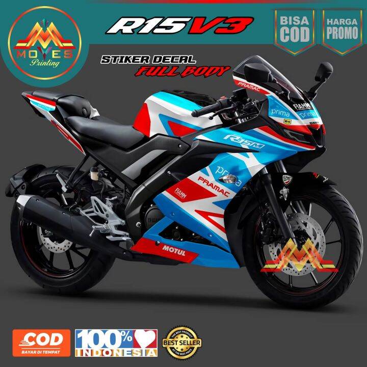 TERBARU. DECAL STIKER MOTOR R15 V3 FULL BODY- DECAL STIKER R15 V3 ...