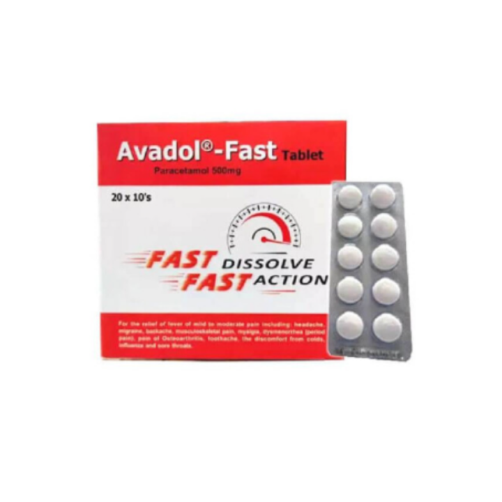 Avadol Fast 500Mg 10'Sx20 | Lazada