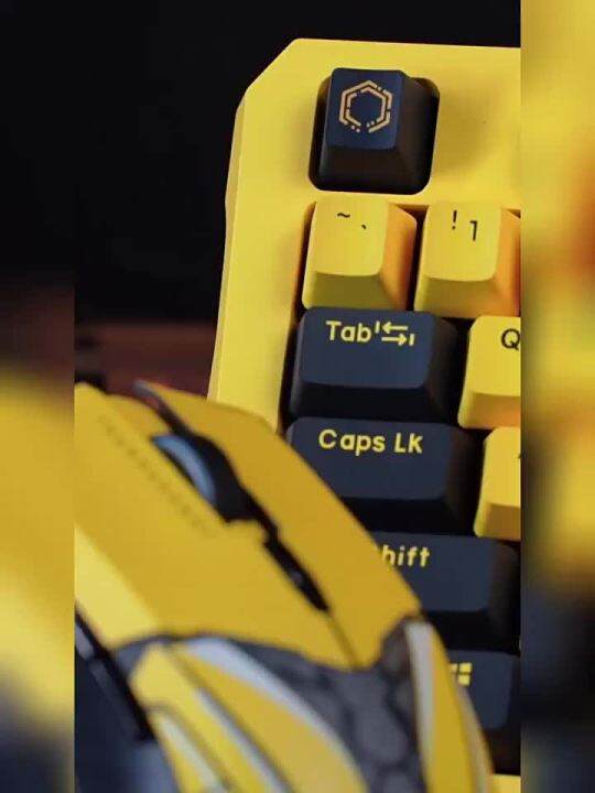 ใหม่ Thunderobot Transformers Bumblebee Gaming Keyboard Mouse Set ...