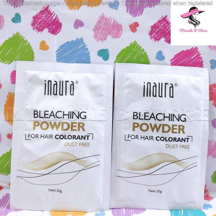 INAURA BLEACHING POWDER 20 GR SACHET SATUAN HAIR COLOR / COLORING ...
