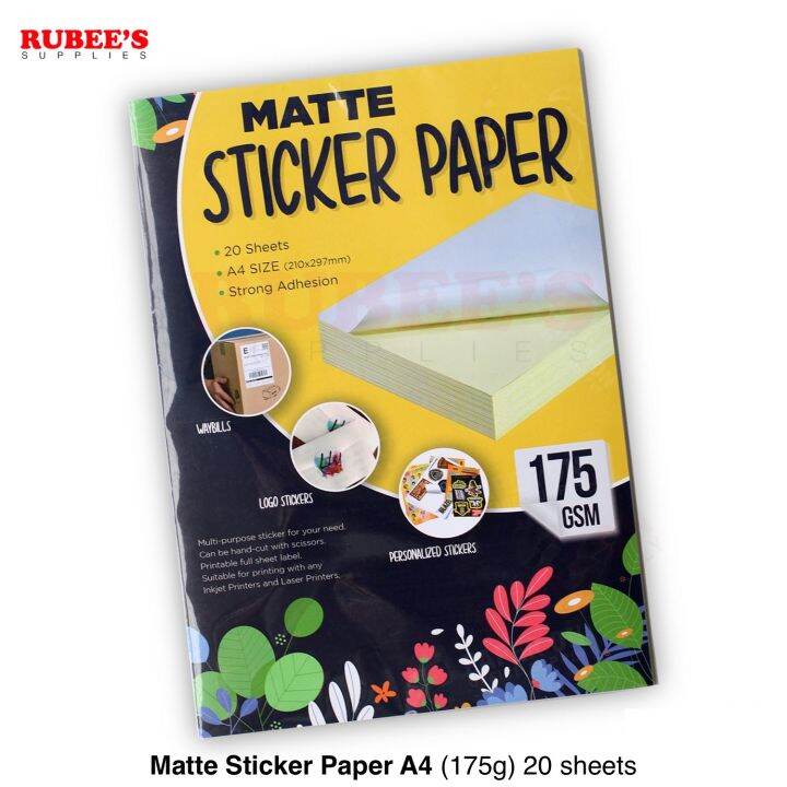 Matte Sticker Paper 175g 20 sheets | Lazada PH