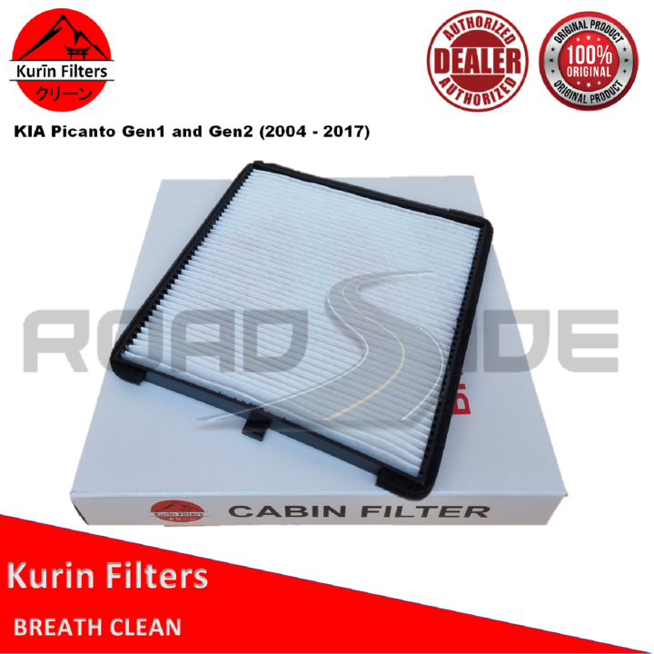 KURIN AC Cabin Filter for KIA Picanto Gen1 and Gen2 (2004 - 2017 ...