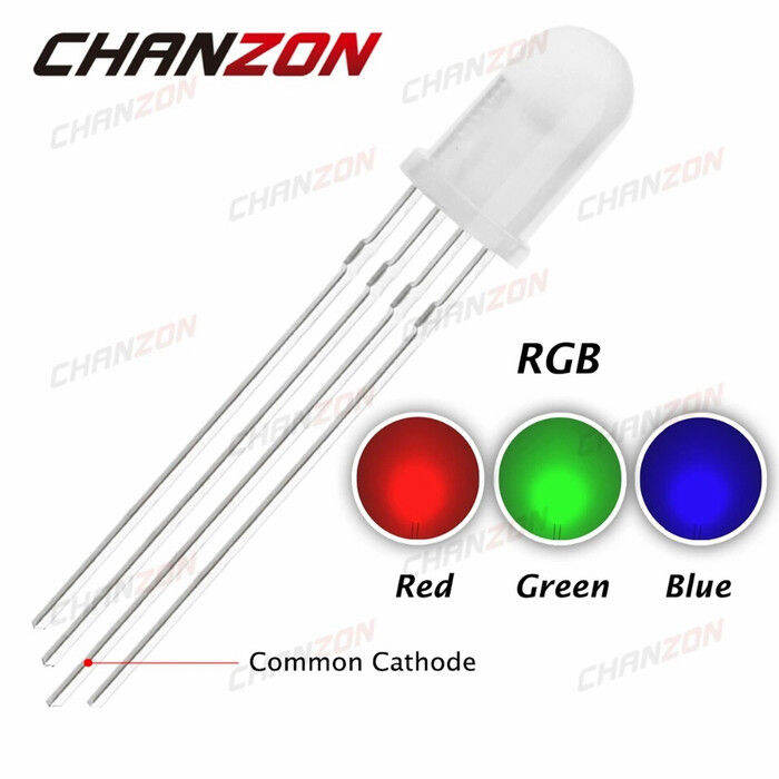 LED RGB Diffused Common Cathode 5mm 4 kaki Multicolor Diode Ultra | Lazada Indonesia