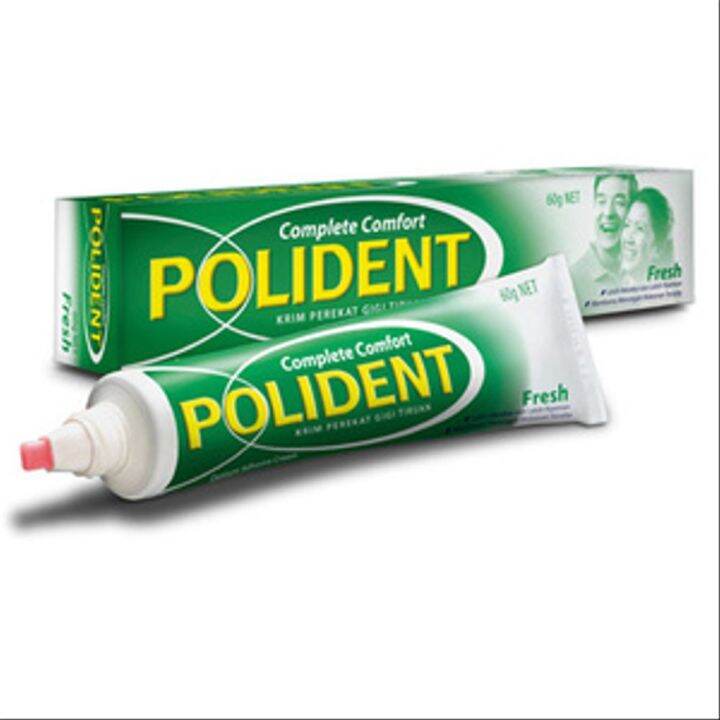 Lem Gigi Palsu Polident Ukuran 8.5 gram 20 gram dan 60 gram Perekat ...