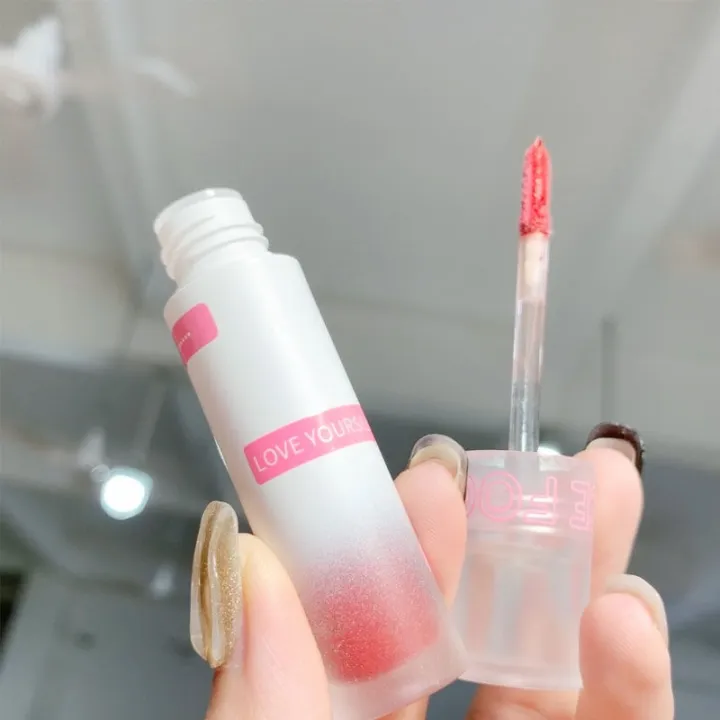 Fairy peach dumb matte dew lip mud glaze waterproof don't rub off ...