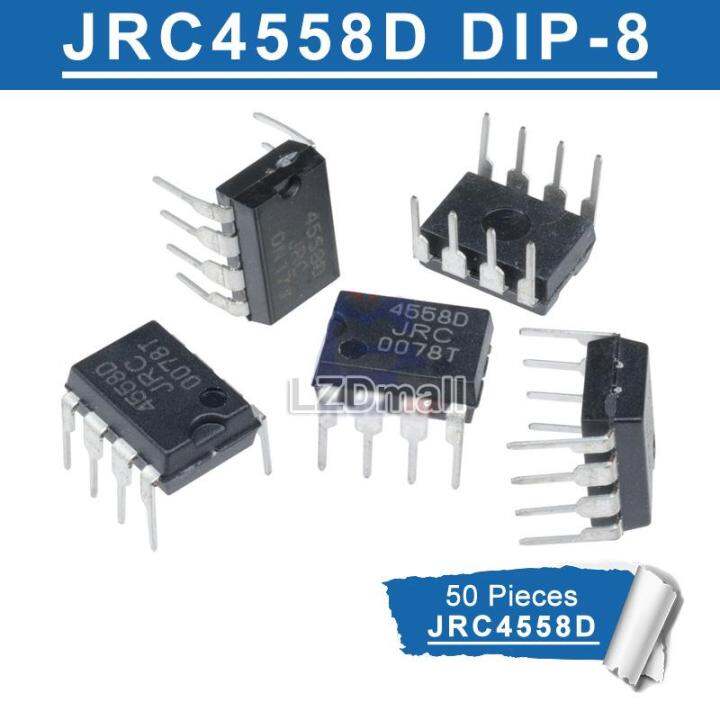 50 ชิ้น JRC4558D DIP-8 JRC4558 NJM4558D 4558 4558D JRC4558 NJM4558 DIP8 คู่ Op แอมป์ขยายเสียง IC ...