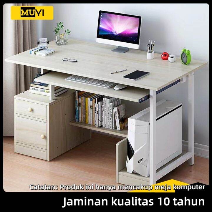 MUYI Meja Belajar Meja Komputer Meja Kantor Rumah Meja Kerja Kayu Meja PC Meja Belajar Rumah ...