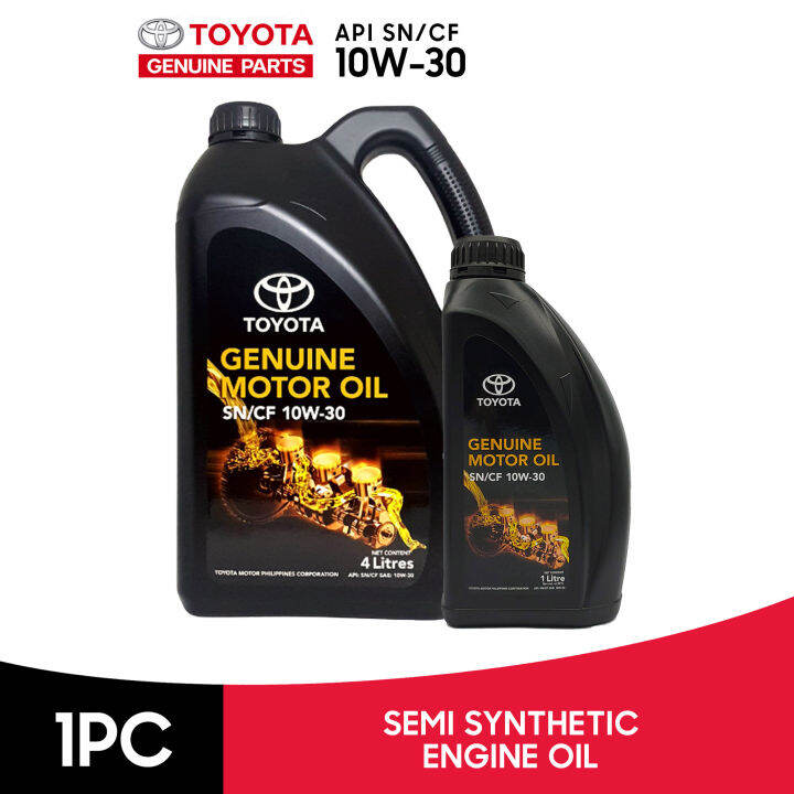 Toyota Genuine Semi Synthetic 10w30 Gasoline / Diesel Engine / Motor ...