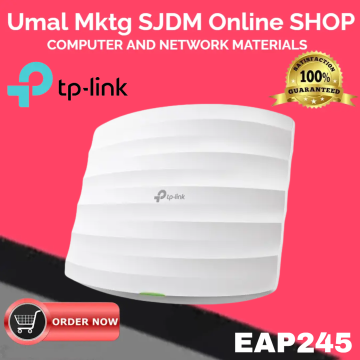 TP-LINK EAP245 AC1750 Wireless Dual Band Gigabit Ceiling Mount Access ...