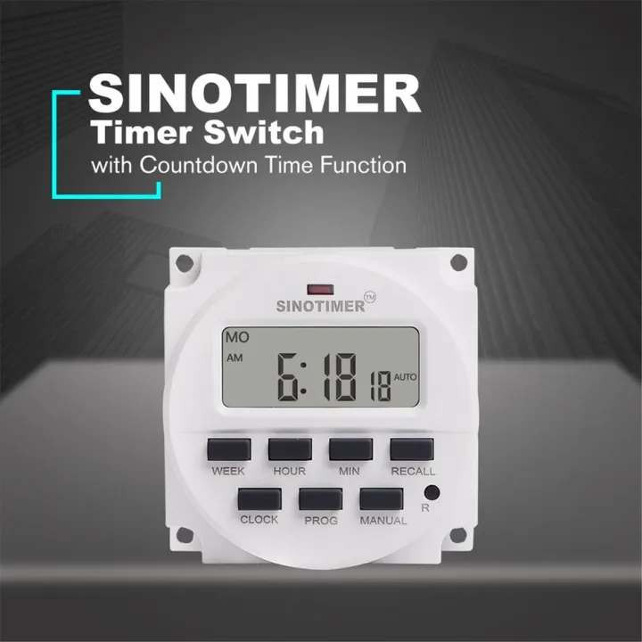 Elec Sinotimer Tm618n 2 220v Lcd Digital Ac Programmable Timer Switch With Ul Listed Relay