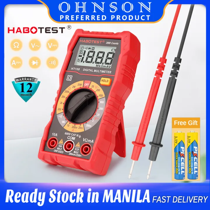 600V LCD Digital Multimeter Digital Multi Tester DC AC Voltmeter Ohm ...
