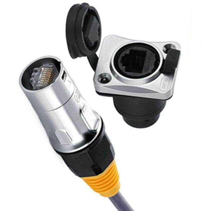 2X IP67 Network RJ45 Waterproof Connectors / Ethernet RJ45 Waterproof ...