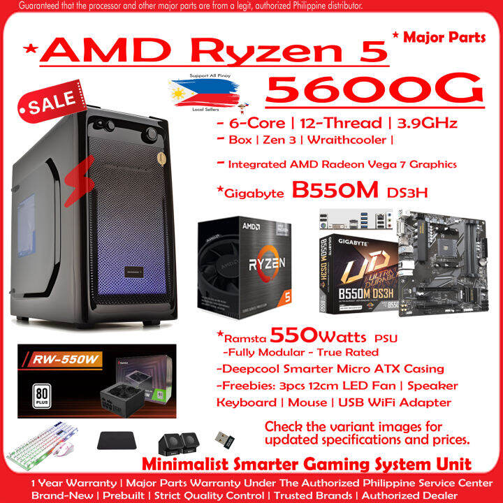 AMD Ryzen 5 5600G | Smarter B550M Gigabyte Gaming Sets | 6-Core | 3 ...