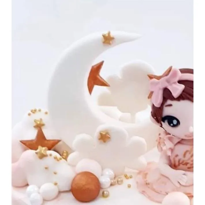 Custom Moon / Star / Stars Fondant Edible Cake Toppers | Lazada PH