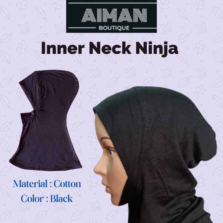 Inner Neck Ninja Cotton / Ninja Dagu / Anak Tudung | Lazada