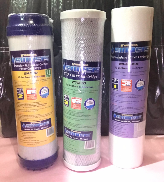 WATER FILTER CARTRIDGES, GAC10, CTO10, PP10-2-5 bundle | Lazada PH