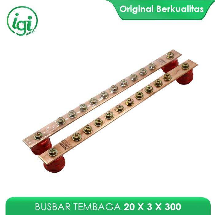 BUSBAR ARDE TEMBAGA 20 X 3 X 300 / TERMINAL NOL PLAT ISOLATOR SUPPORT ...