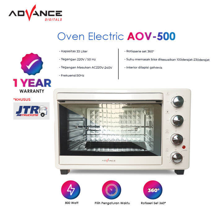 Oven Listrik Advance AOV-500 33Liter oven listrik murah hemat daya ...