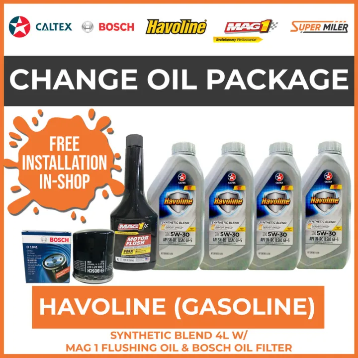 Havoline® Synthetic Blend SAE 5W-30 4 Liters - Gasoline Car Change Oil ...