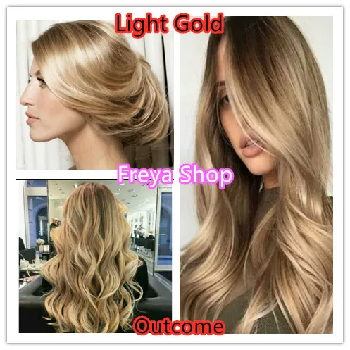 Light Gold Hair Color with Oxidant ( 8/3 AS Organic Permanent Hair ...