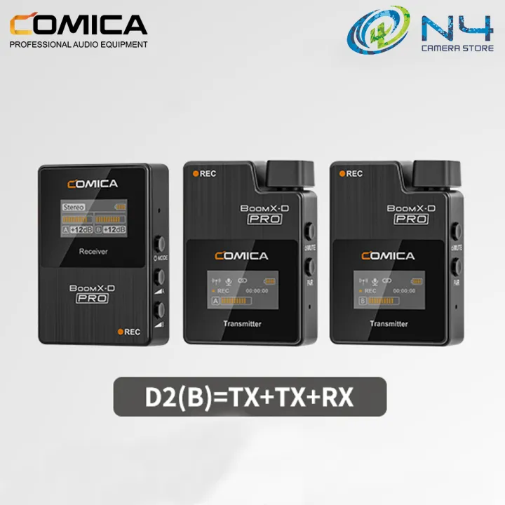 Comica BoomX-D PRO D2 Wireless Microphone 2.4G Digital Dual channel ...