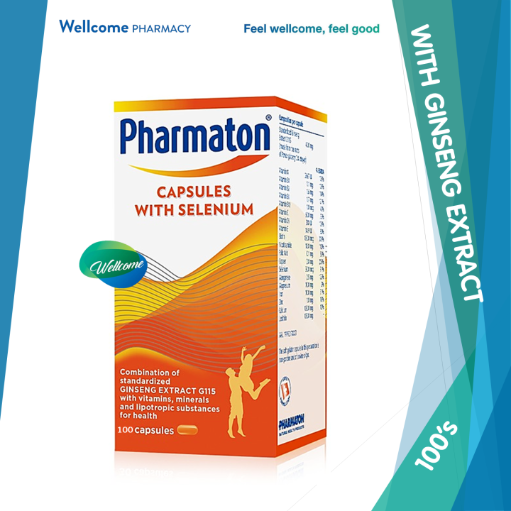Pharmaton® Multivitamins & Minerals with Selenium, Ginseng Extract G115 ...