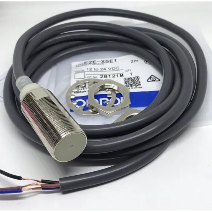 E2E-X5E1 Proximity Sensor ระยะจับ 5MM 3สาย หัวM18 NPN ไฟ 12 to 24VDC ...