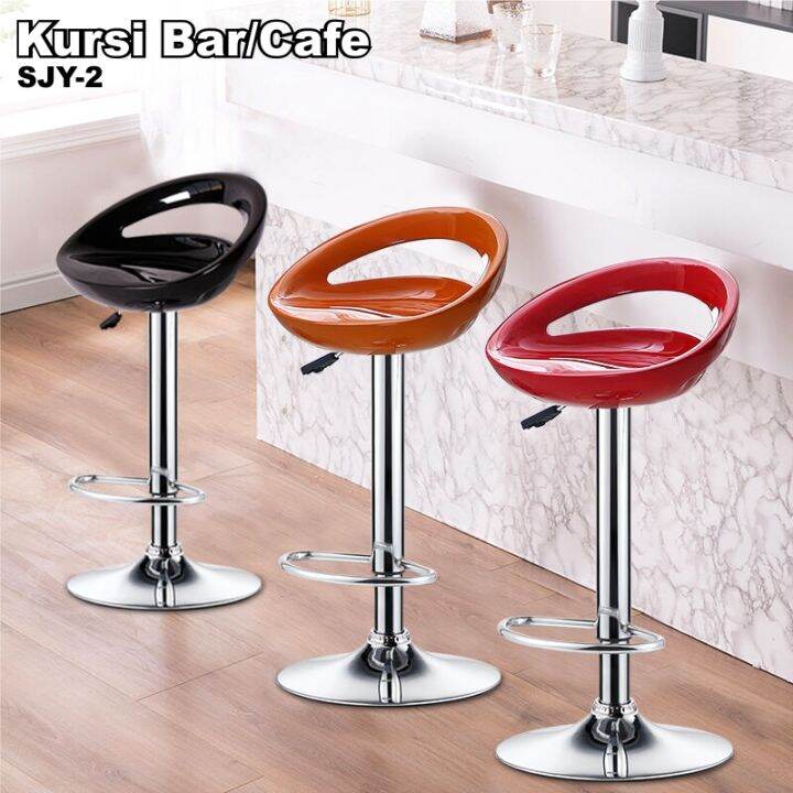 Kursi Bar Minimalis / Kursi Bar Hidrolik Putar / Kursi Kafe | Lazada ...