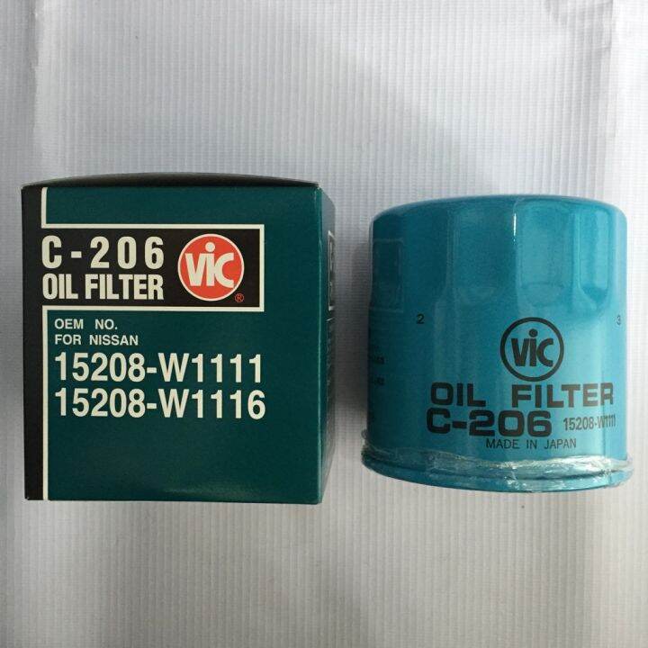 ORIGINAL/GENUINE VIC OIL FILTER C-206 FOR NISSAN NAVARA NP300/URVAN ...