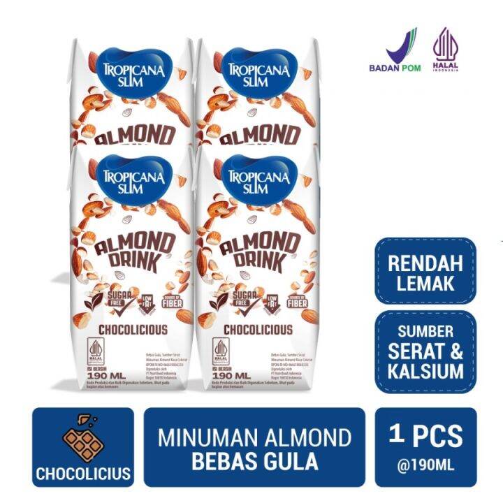 Tropicana Slim Almond Drink 190ml- Ready to Drink Cokelat | Lazada Indonesia