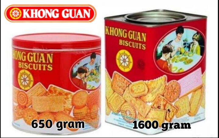 Biskuit khong guan kaleng merah 1600 gram dan 650 gram,kue lebaran ...