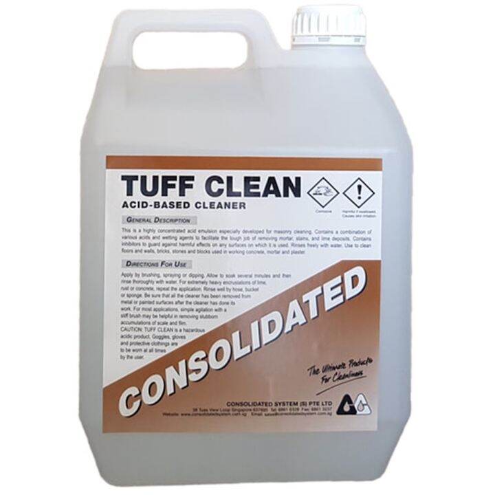 (1 CARTON 4 BOTTLES) Tuff Clean 5L Strong Acid Cleaner - Mosaic Rust ...