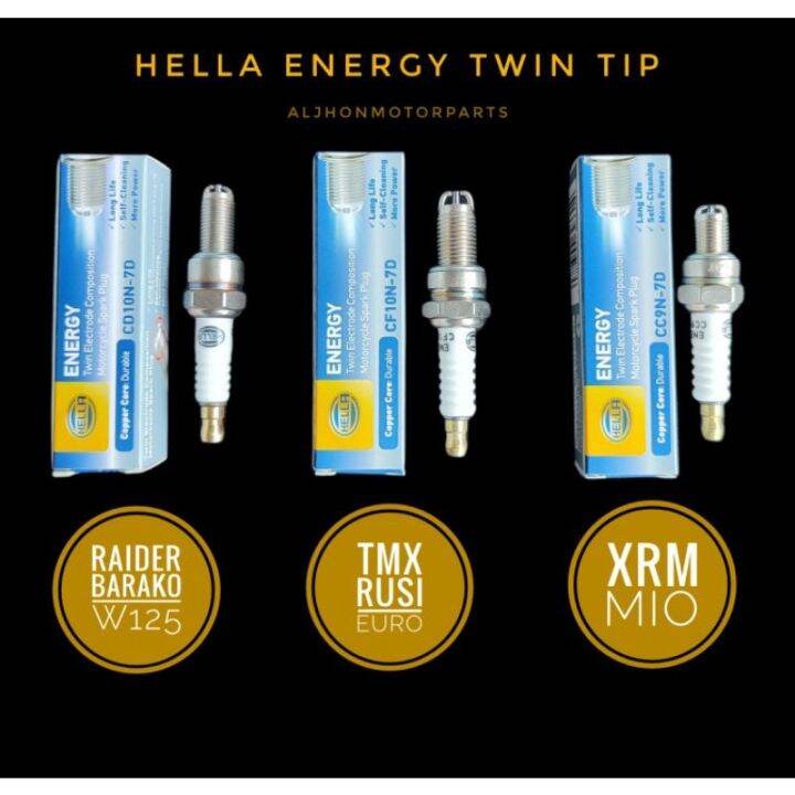 flash sale HELLA ENERGY SPARK PLUG TWIN TIP / Double Tip XRM MIO TMX ...