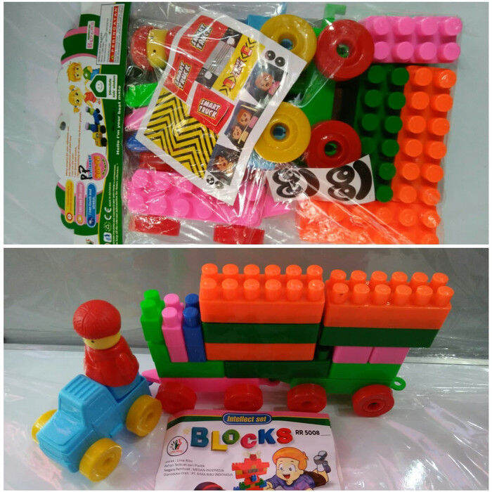 MAINAN BALOK SUSUN KERETA / MAINAN BLOCK KERETA ATAU MOBIL - BLOCKS INTELLECT SET / MAINAN ...
