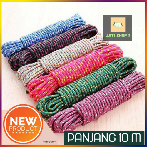 Tali Nilon 10 Meter Serbaguna/Tali Jemuran Pengikat Outdoor/Tali ...