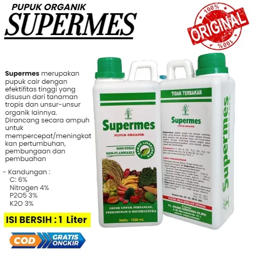 Supermes Pupuk Organik Cair 1000ml Super Npk Premium Serbaguna Untuk ...