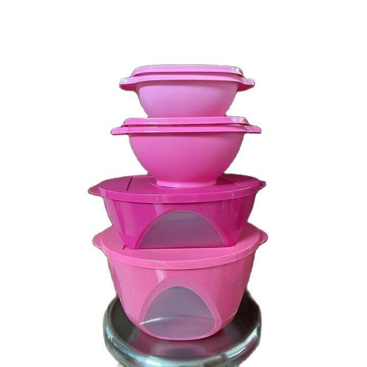 ( Mix & Match ) Pink Tupperware Outdoor Dining Bowl + Deco Bowl | Lazada