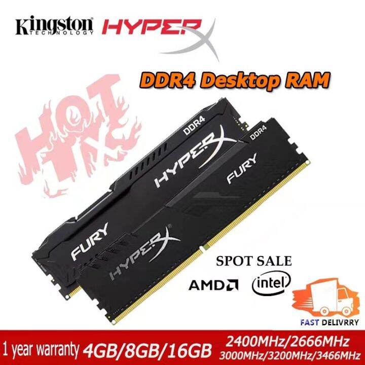 ∈ Ready Stock Kingston HyperX FURY Desktop DDR4 RAM 4GB 8GB 16GB 2133Mhz 2400Mhz 2666Mhz 3200Mhz ...