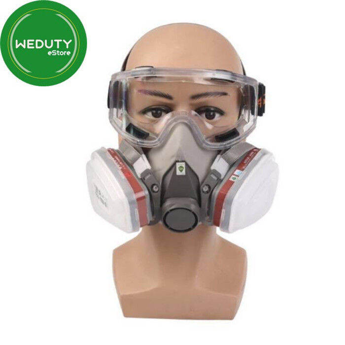 MASKER GAS KIMIA AMONIA LABORATORIUM RESPIRATOR OEM 3M - GRAY - Hitam ...